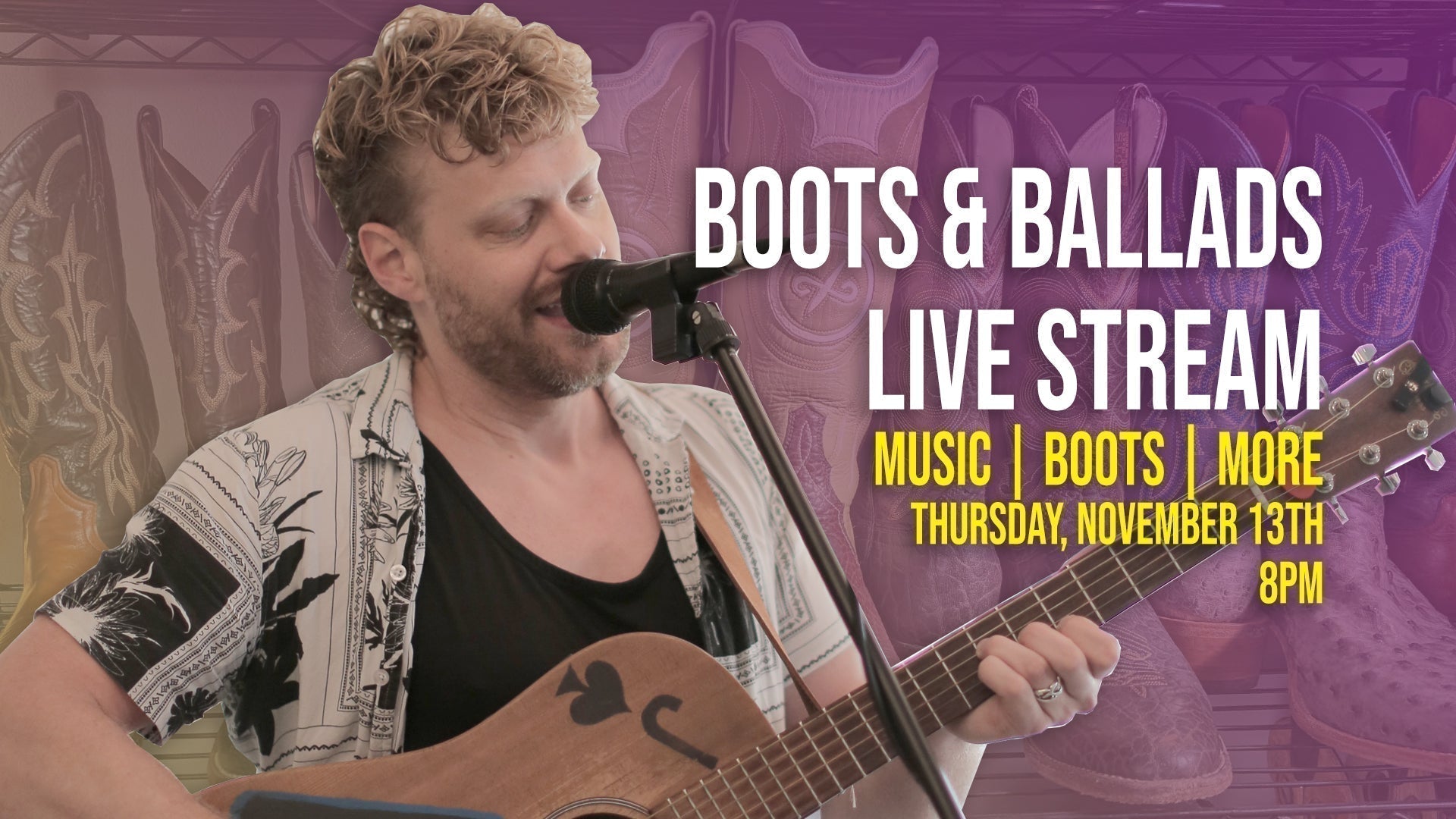 Boots & Ballads Live Stream Show This November 13th! – Jeremiah Craig